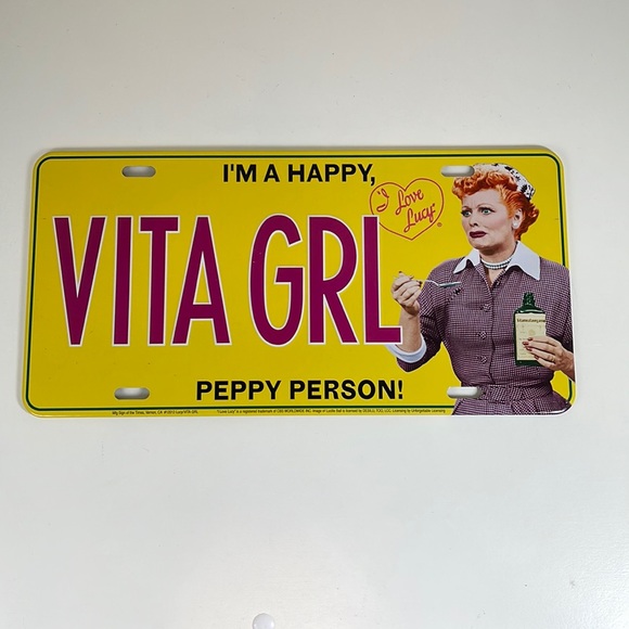 I Love Lucy | Wall Decor | I Love Lucy Vita Girl License Plate Im A ...